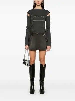 Coperni Denim Cargo Mini Skirt - Grey