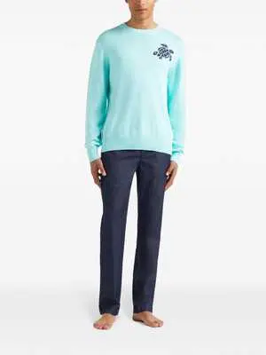 Vilebrequin Embroidered-logo Sweater - Blue