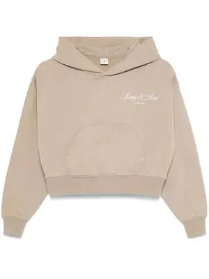 SPORTY & RICH Vendome Script Cropped Hoodie