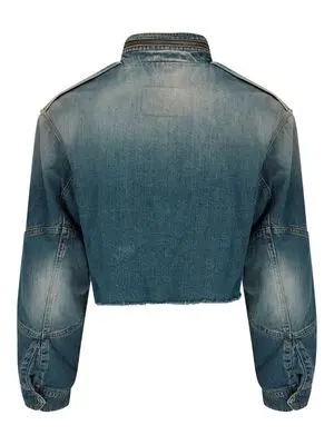 Martine Rose Logo-patch Denim Cropped Jacket