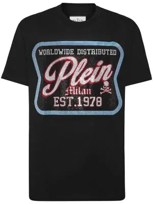 Philipp Plein Logo-patch Crew-neck T-shirt - Black