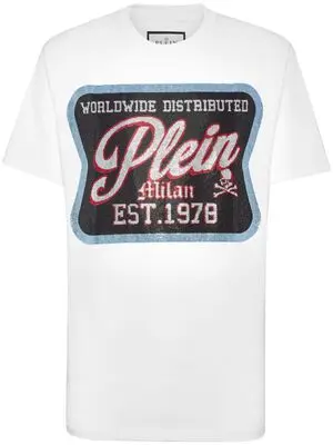 Philipp Plein Logo-patch Crew-neck T-shirt - White