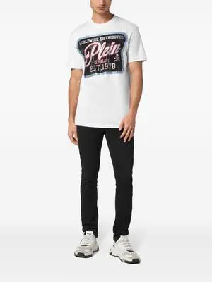 Philipp Plein Logo-patch Crew-neck T-shirt - White