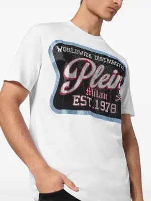 Philipp Plein Logo-patch Crew-neck T-shirt - White