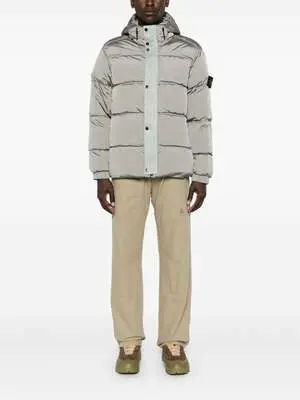 Stone Island Compass-badge Puffer Jacket - Grey