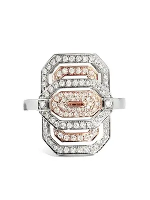 STATEMENT 18kt Rose Gold Diamond Ring - Silver