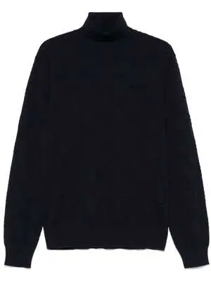Missoni Chevron Knit Turtleneck Sweater - Blue
