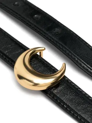 MARINE SERRE Moon Buckle Leather Belt