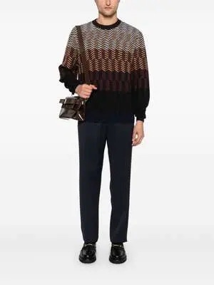 Missoni Zigzag Virgin Wool Sweater - Brown