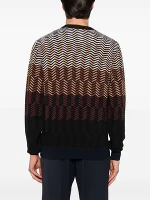 Missoni Zigzag Virgin Wool Sweater - Brown