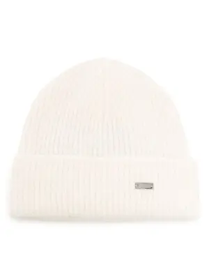 Herno Logo-plaque Beanie Hat - White