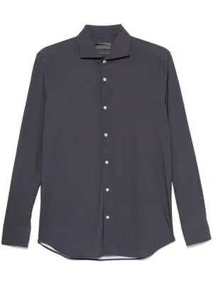 DELL'OGLIO Geometric-print Shirt - Blue
