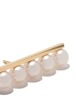 TASAKI 18kt Yellow Akoya Pearl Balance Plus Earrings - Gold