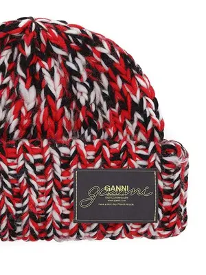GANNI Crochet-knit Wool Beanie
