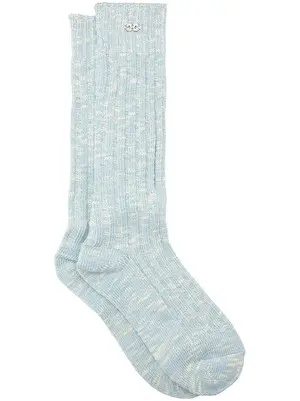 GANNI Ribbed Socks - Blue