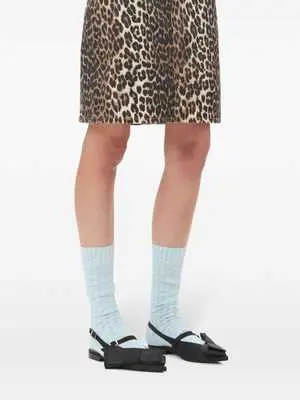 GANNI Ribbed Socks - Blue