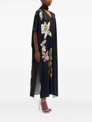 Oscar De La Renta Orchid Jersey Kaftan