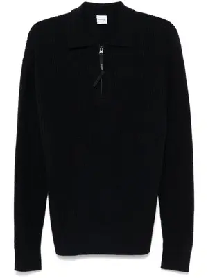 Aspesi Fisherman's Knit Polo Shirt - Blue