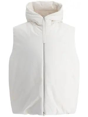 JIL SANDER Zipped Gilet - White