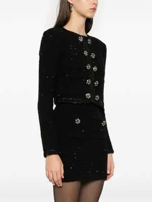 SELF-PORTRAIT Textured Knit Jacket
