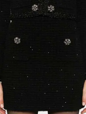 SELF-PORTRAIT Textured Knit Mini Skirt