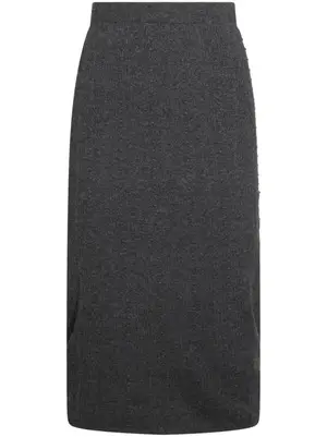 Fabiana Filippi Bubble-stitch Midi Skirt - Grey