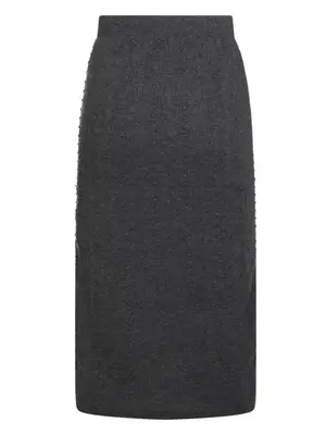 Fabiana Filippi Bubble-stitch Midi Skirt - Grey