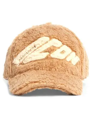 Dsquared2 Icon-appliqué Faux-shearling Cap