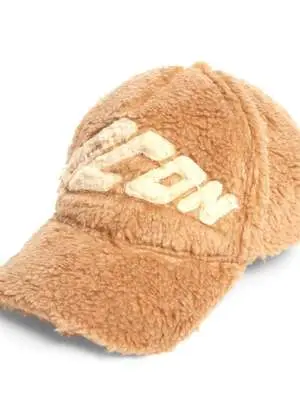 Dsquared2 Icon-appliqué Faux-shearling Cap