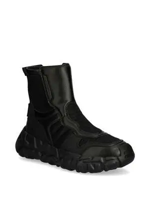 Armani Exchange Logo Appliqué Boots