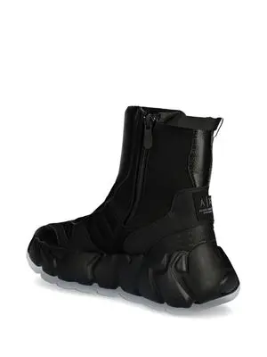 Armani Exchange Logo Appliqué Boots