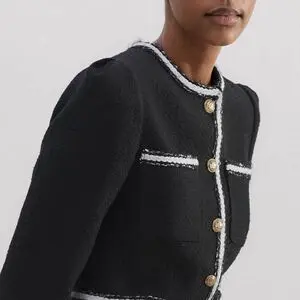 ME+EM Tweed Fit And Flare Mini Dress
