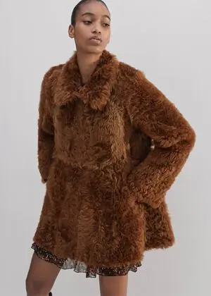 ME+EM Luxe Shearling Swing Coat