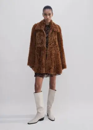 ME+EM Luxe Shearling Swing Coat