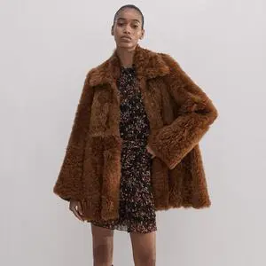 ME+EM Luxe Shearling Swing Coat