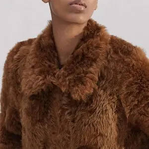 ME+EM Luxe Shearling Swing Coat - Toffee