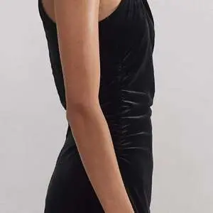 ME+EM Velour Halterneck Maxi Dress