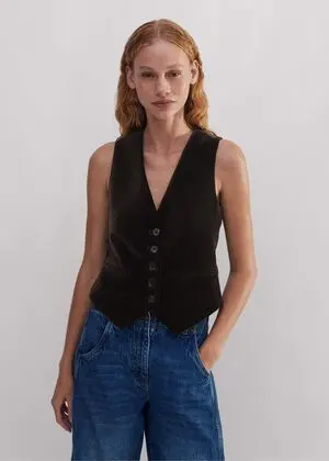 ME+EM Velvet Tailored Vest