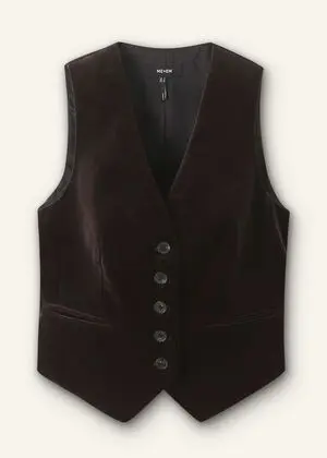 ME+EM Velvet Tailored Vest