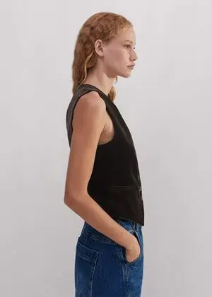 ME+EM Velvet Tailored Vest