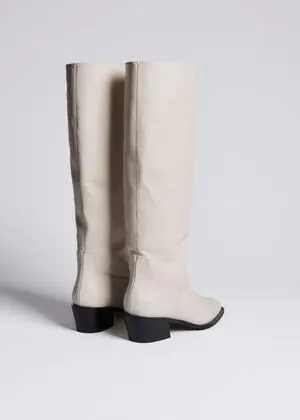 ME+EM Knee-high Slouch Western Boot