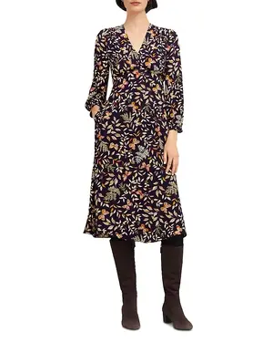 HOBBS LONDON Zainah Midi Dress - Navy Multi