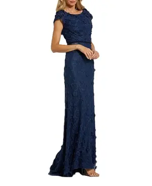 Maxi Floral Lace Evening Dresses