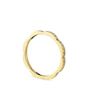CADAR 18k Yellow Stacking Ring With Diamonds - Gold
