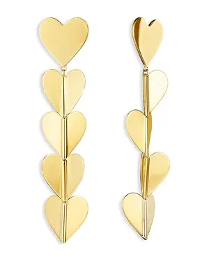 CADAR 18k Yellow Heart Drop Earrings - Gold