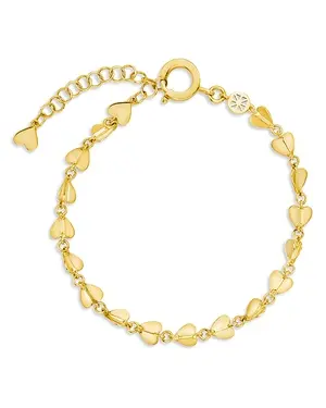 CADAR 18k Yellow Wings Of Love Heart Link Bracelet - Gold