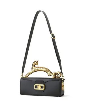 LANVIN Pencil Cat Leather Bag
