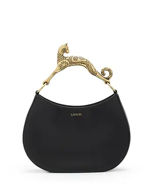 LANVIN Hobo Cat Bag In Lamb Leather - Black