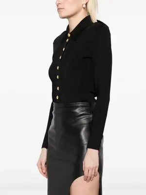 TOM FORD Ribbed Knit Bodysuit - Black