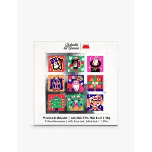 LE CHOCOLAT DES FRANCAIS Choco Land Milk Chocolate And Dark Chocolate Squares Box Of Nine 45g - One-color